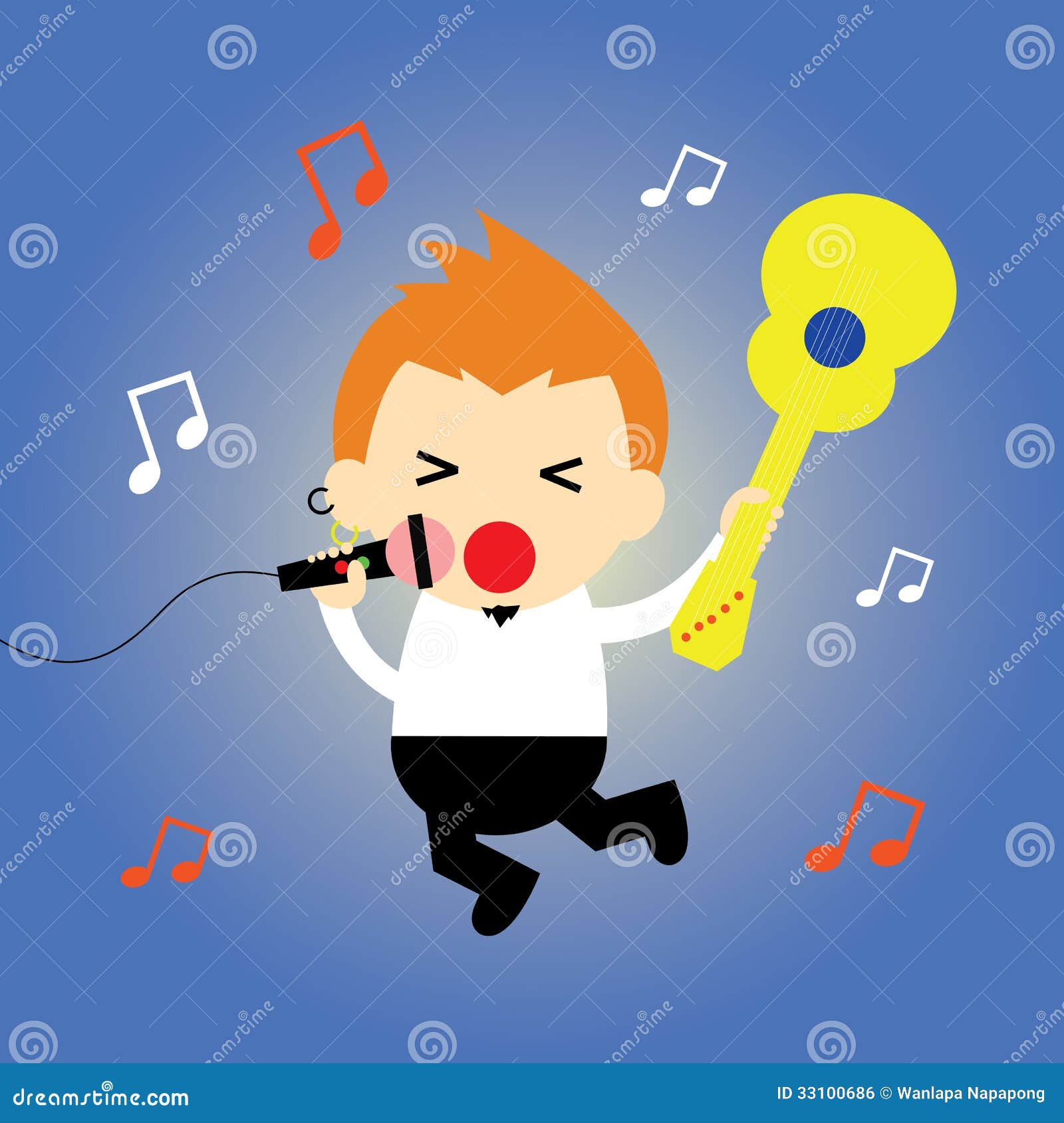 Singer stock illustration. Illustration of character - 33100686