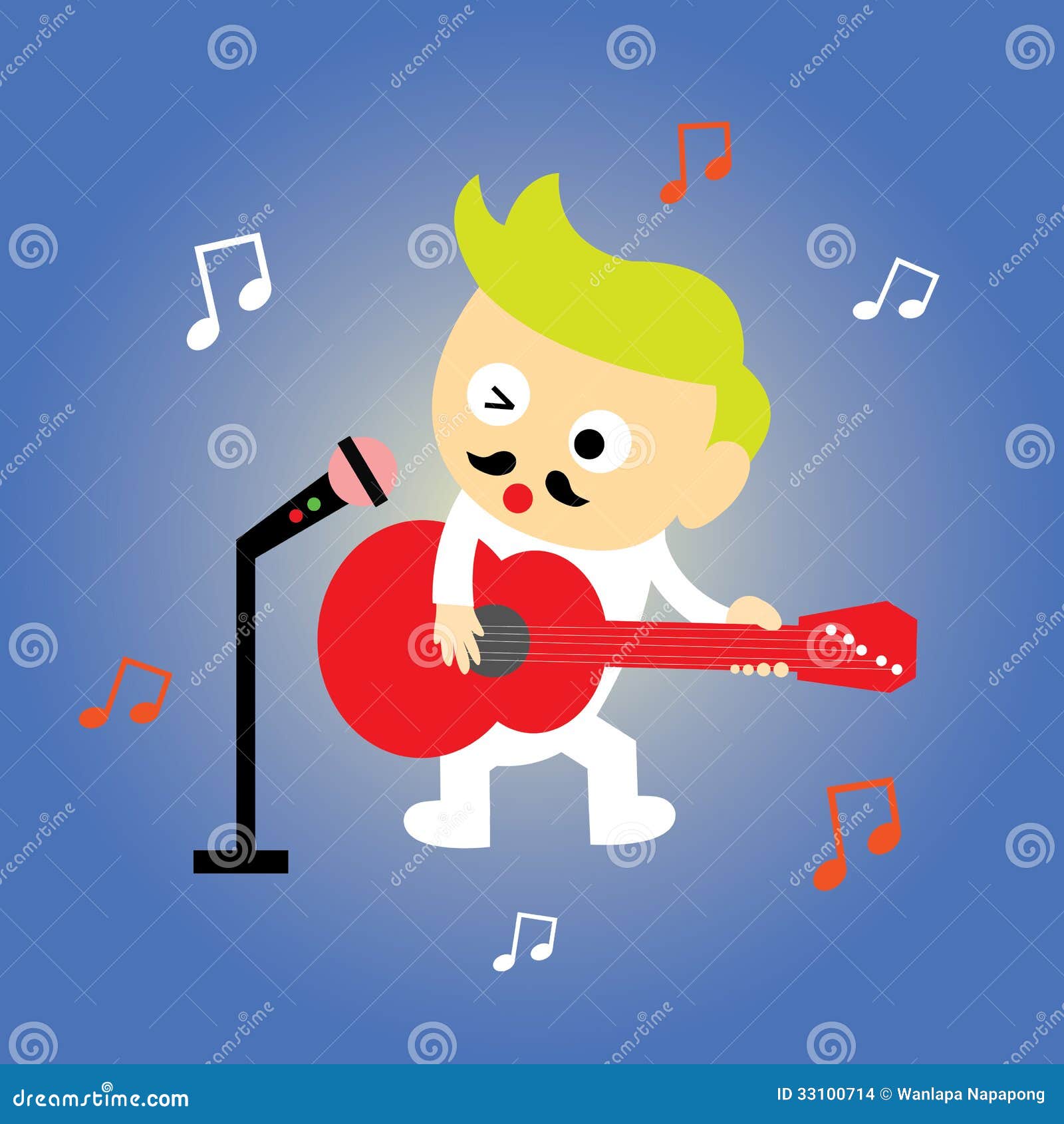 Singer stock illustration. Illustration of childhood - 33100714