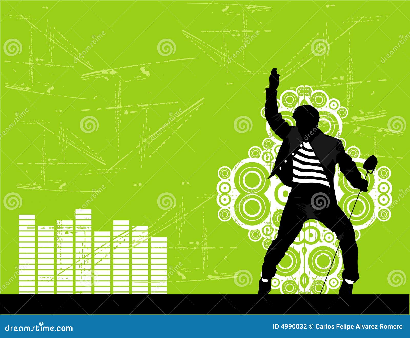 Pop Singer Vector Illustration Flat Isolated. Rock Group ...