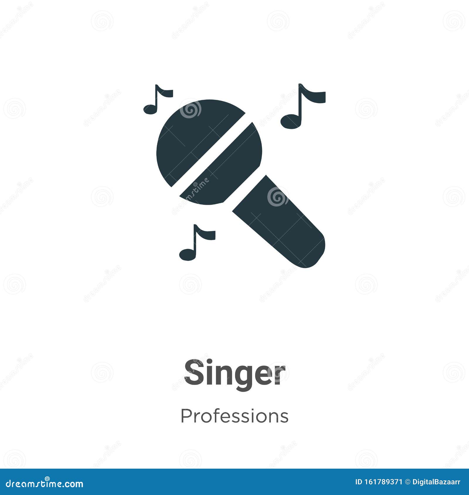 Singer Vector Icon On White Background. Flat Vector Singer Icon Symbol ...