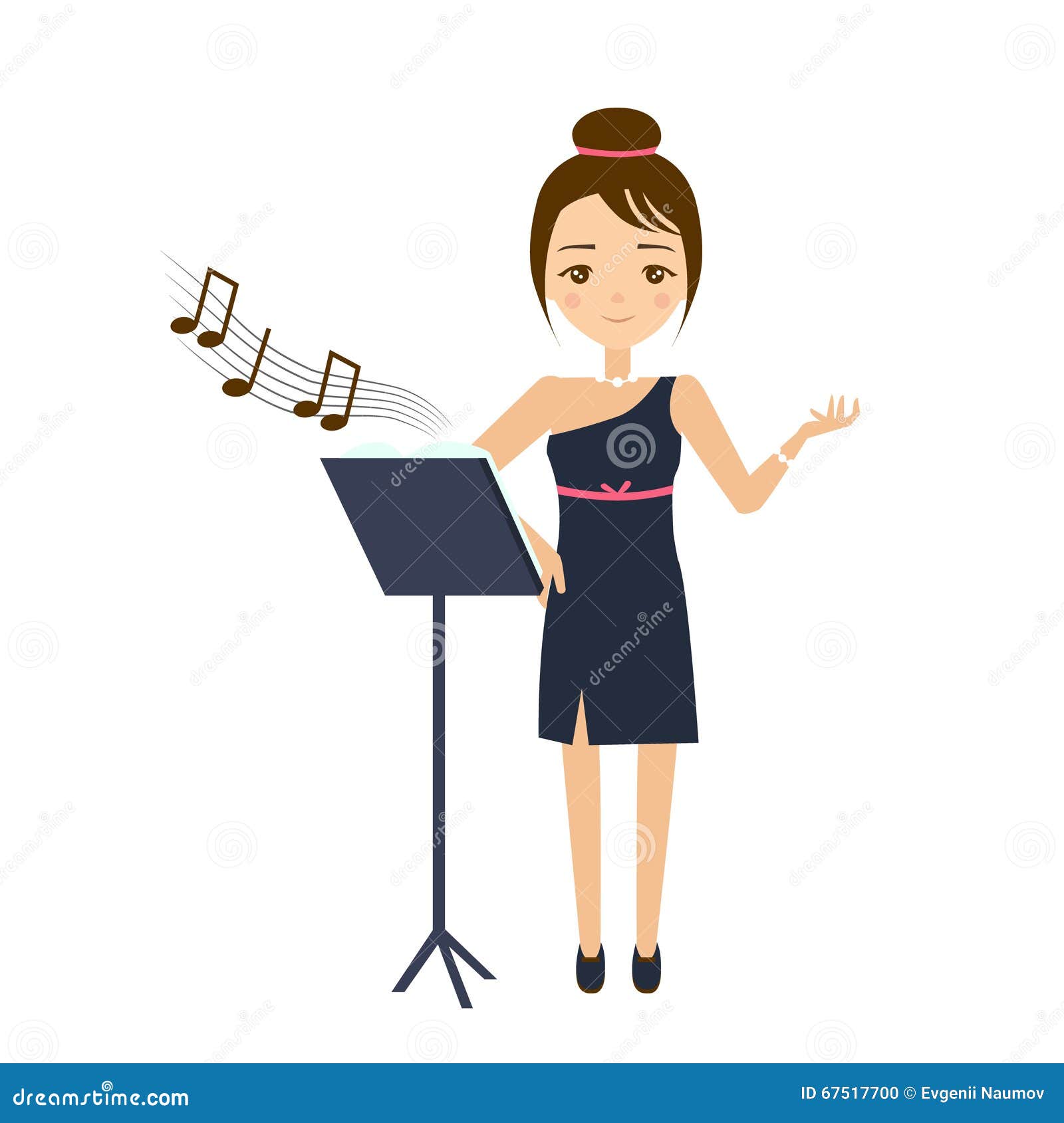 Singer Vector Illustration. Stock Vector - Illustration of nationality ...