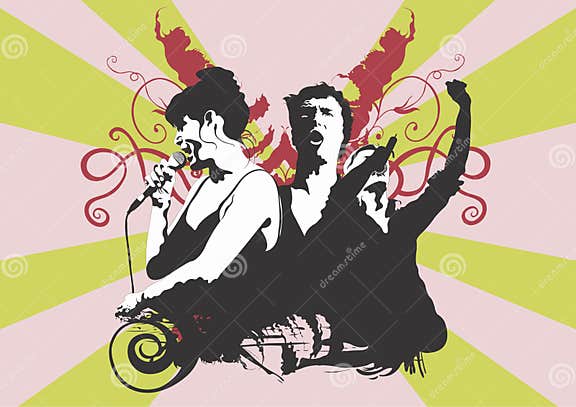 Singers stock vector. Illustration of mike, graphic, vector - 1277199