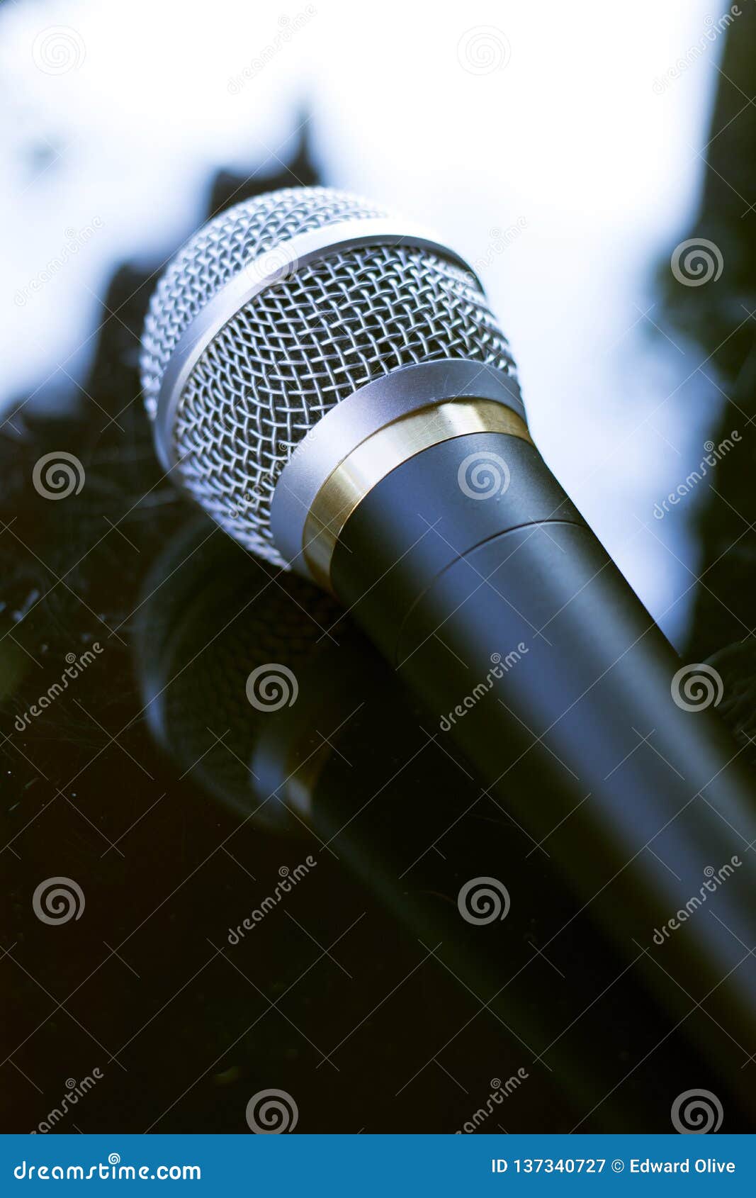 Singers Concert Stage Microphone Stock Image - Image of communication ...