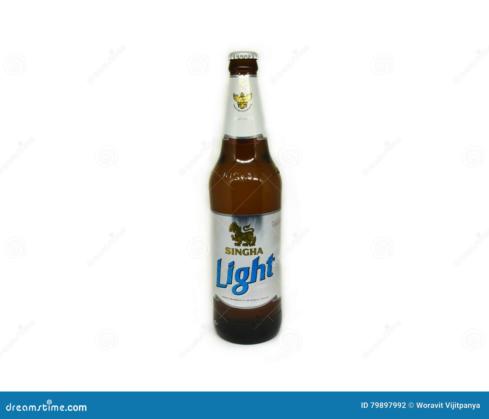 Singha Light Beer Bottle 630 ML Editorial Photography - Image of cold ...