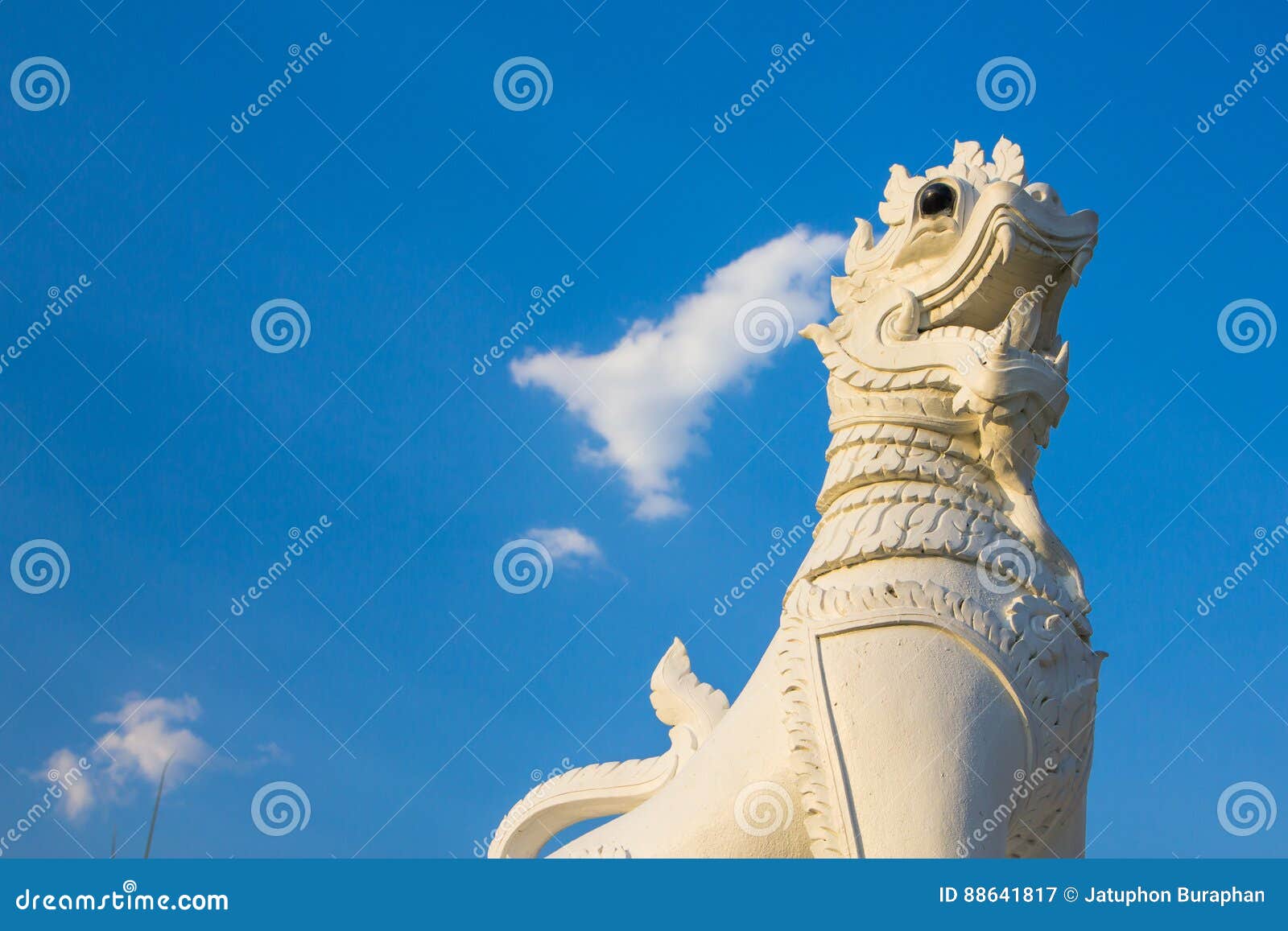 Singha thai style lion stock image. Image of blue, symbol - 88641817