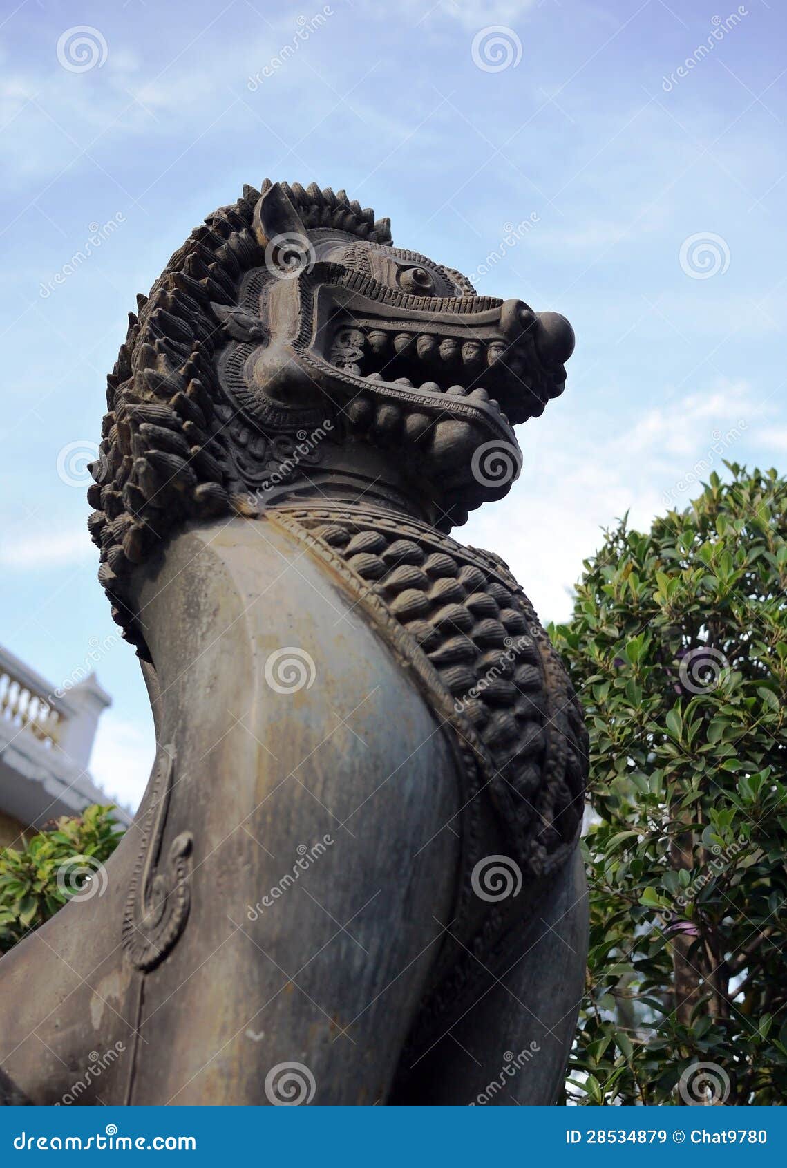 Singha, Thais Oud Dier, Standbeeld Stock Afbeelding - Image of leeuw ...