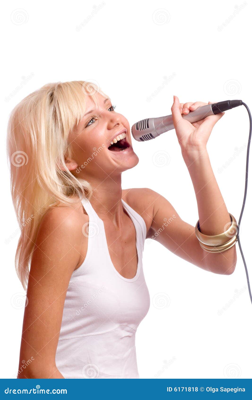 Singing stock photo. Image of attractive, enjoyment, beautiful - 6171818