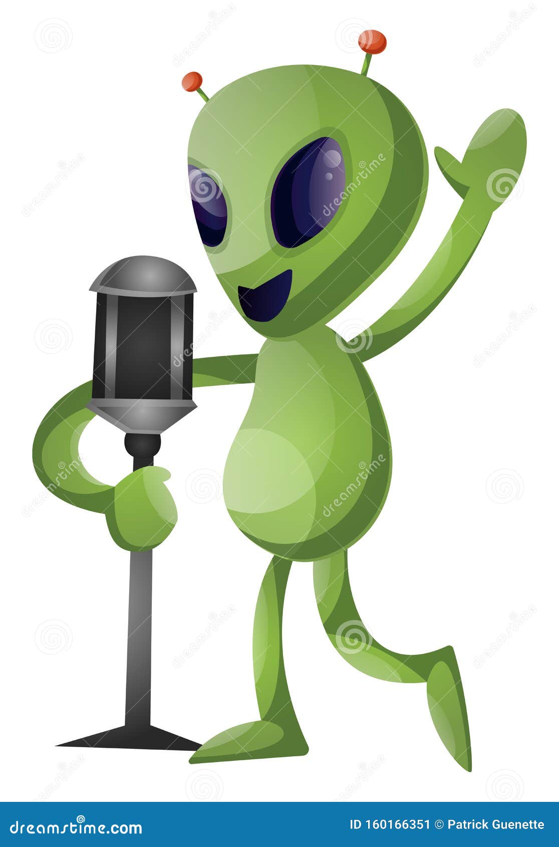 Singing Alien, Illustration, Vector Stock Vector - Illustration of ...