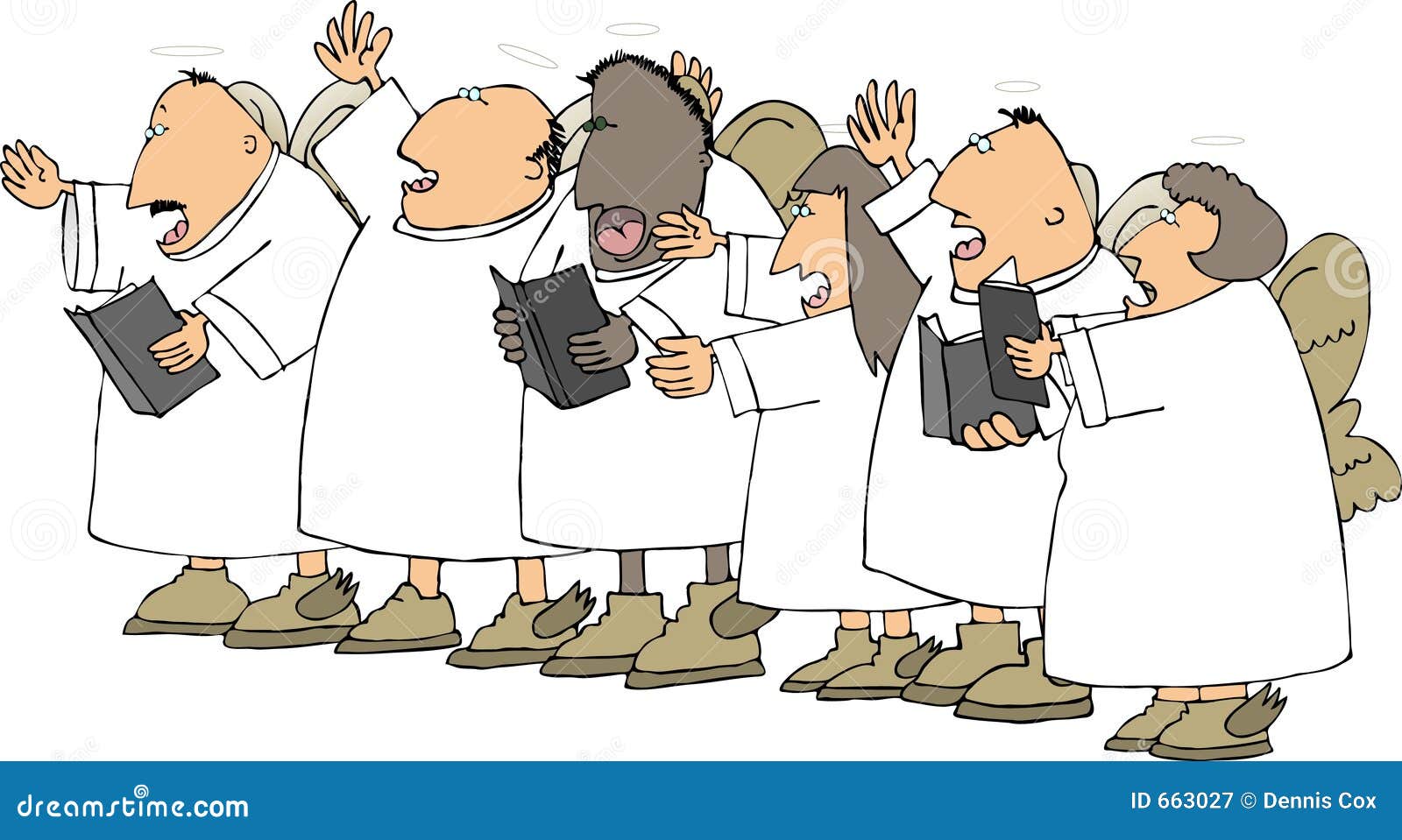 Singing angels stock illustration. Illustration of cartoon - 663027