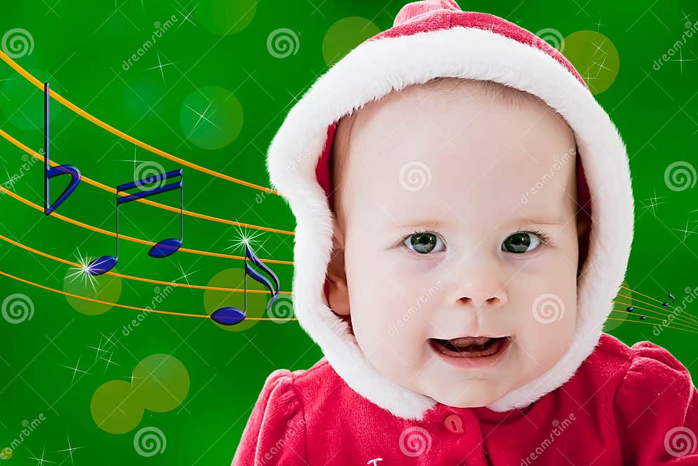 Singing baby stock image. Image of beautiful, cute, music - 17205593