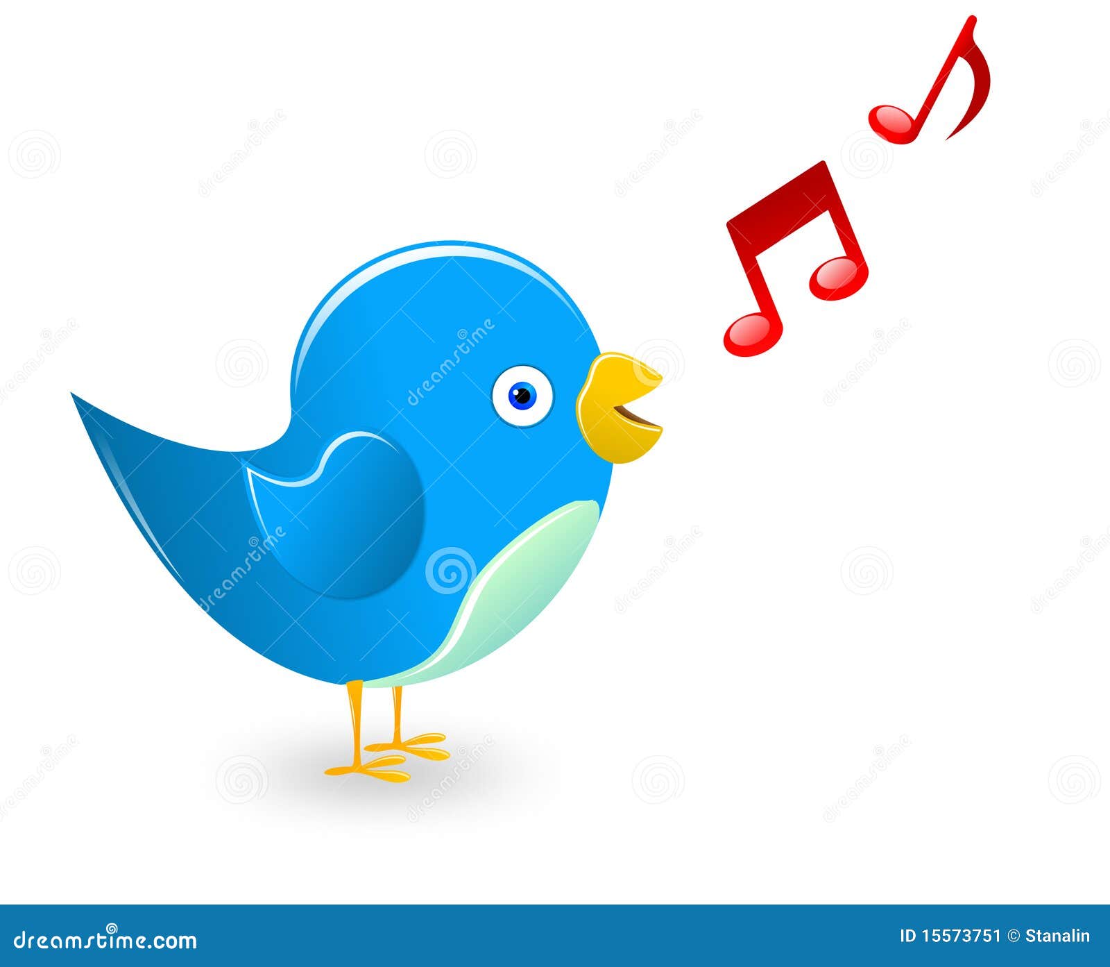 Singing Bird Stock Illustration | CartoonDealer.com #15573751