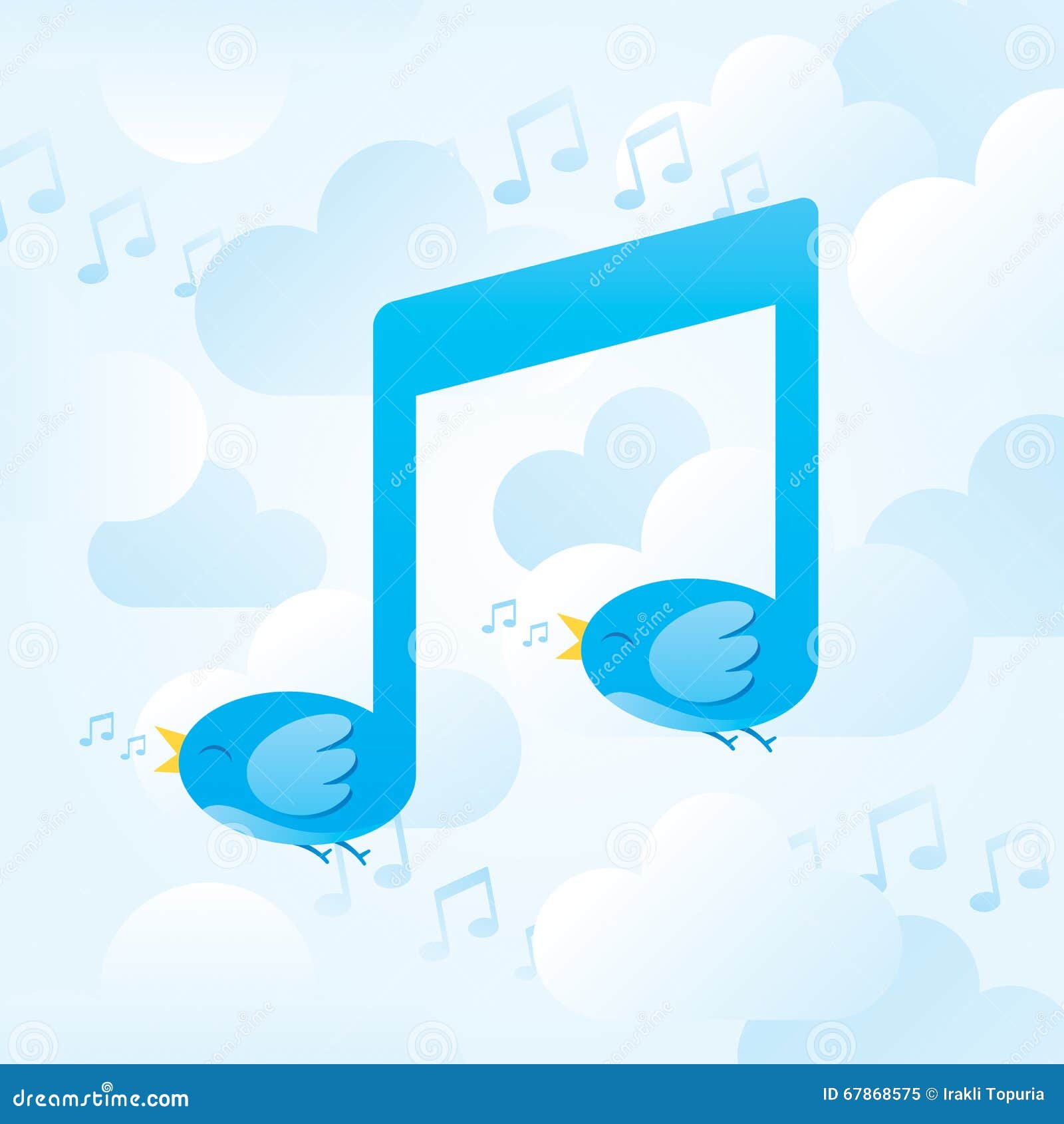 Singing birds. stock illustration. Illustration of twins - 67868575