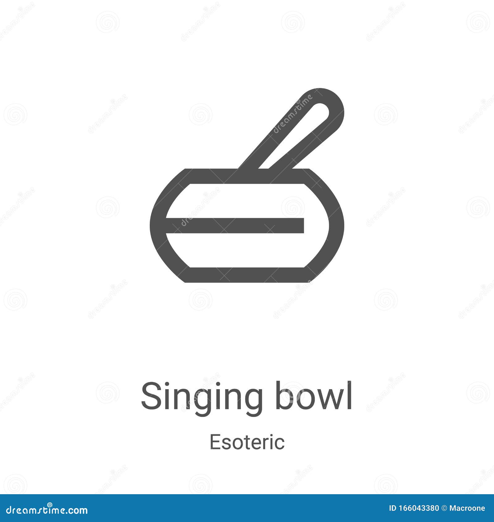 Singing Bowl Icon Vector from Esoteric Collection. Thin Line Singing ...