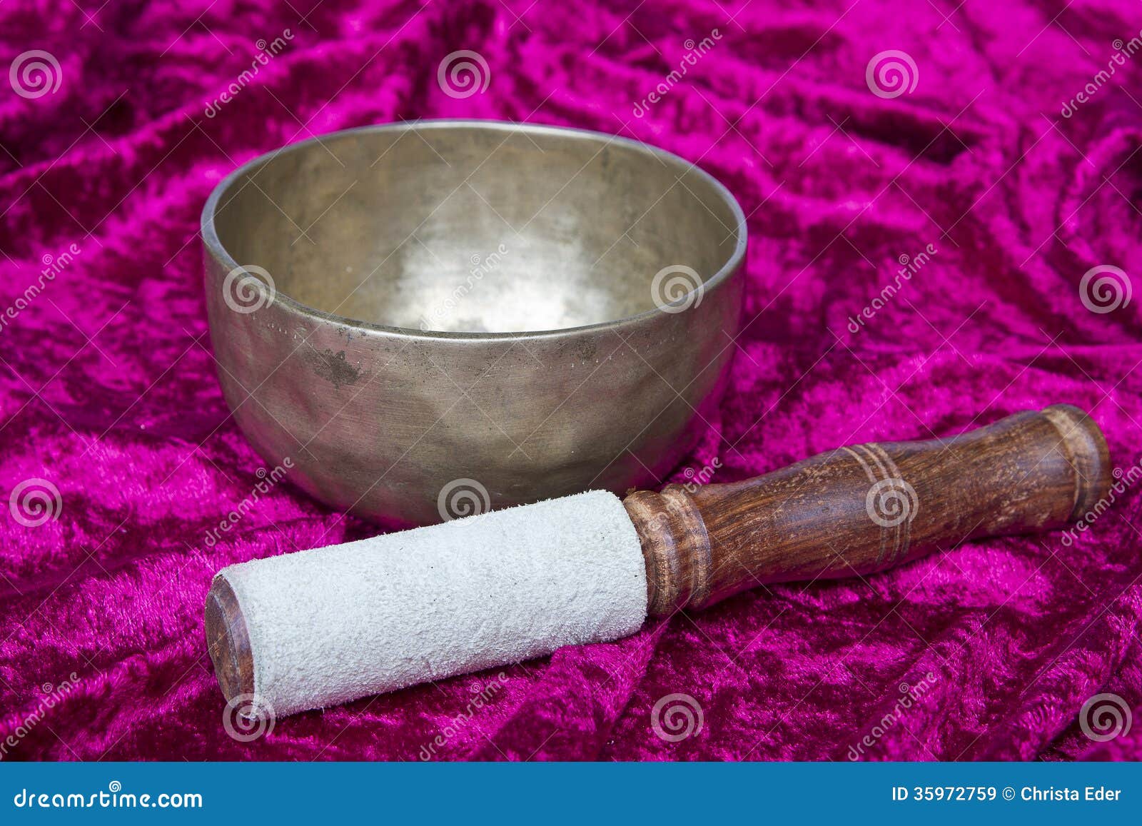 Singing bowl stock image. Image of cutout, wood, vibration - 35972759