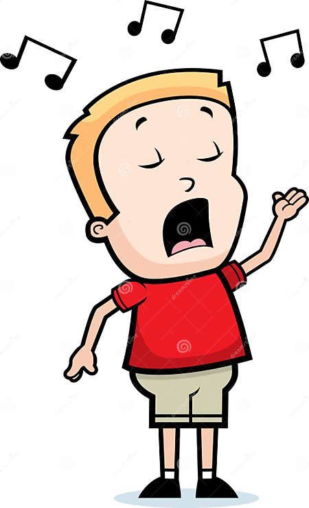 Singing Boy stock vector. Illustration of youth, music - 9173811