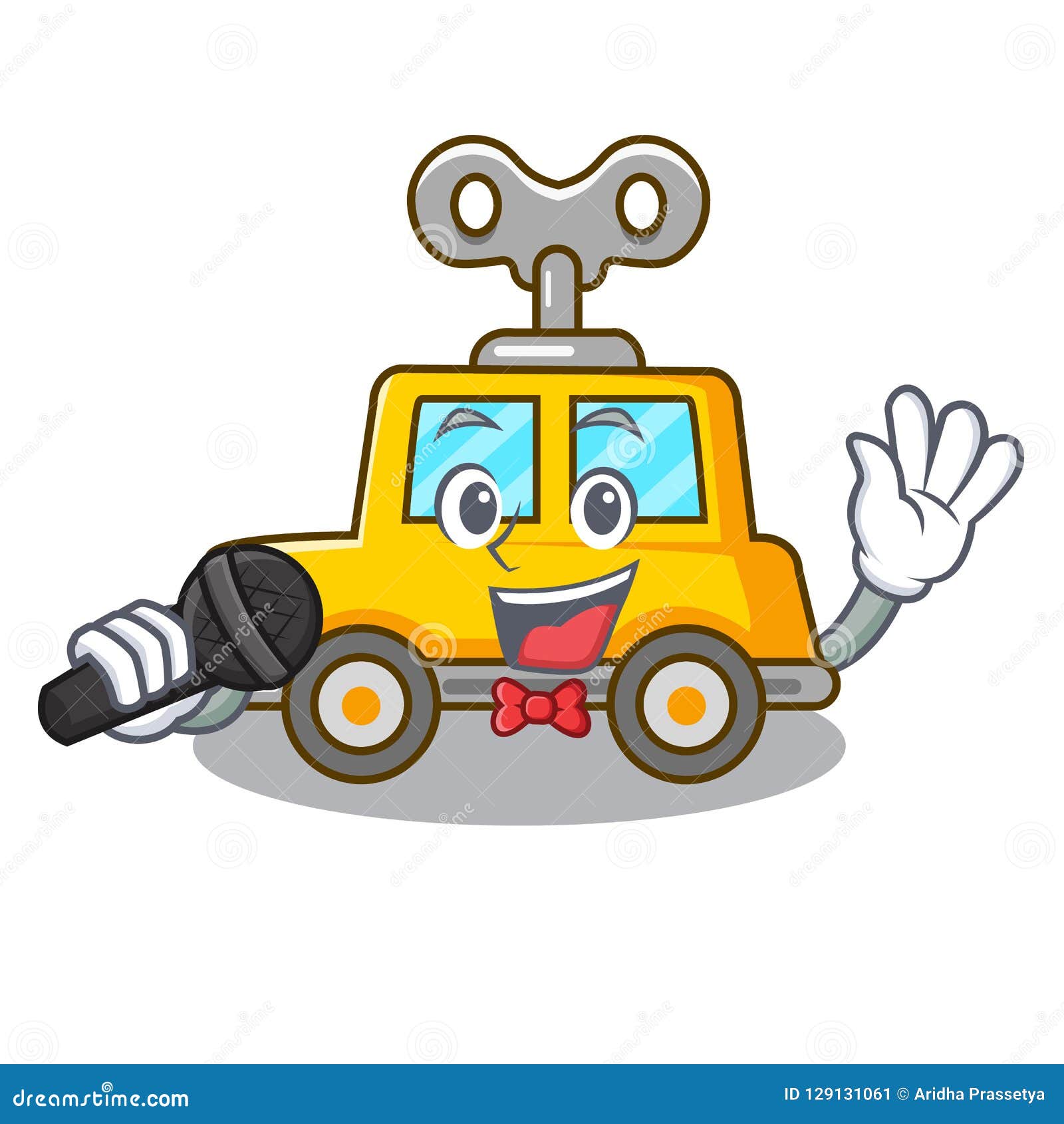 Singing Cartoon Clockwork Toy Car for Gift Stock Vector - Illustration ...