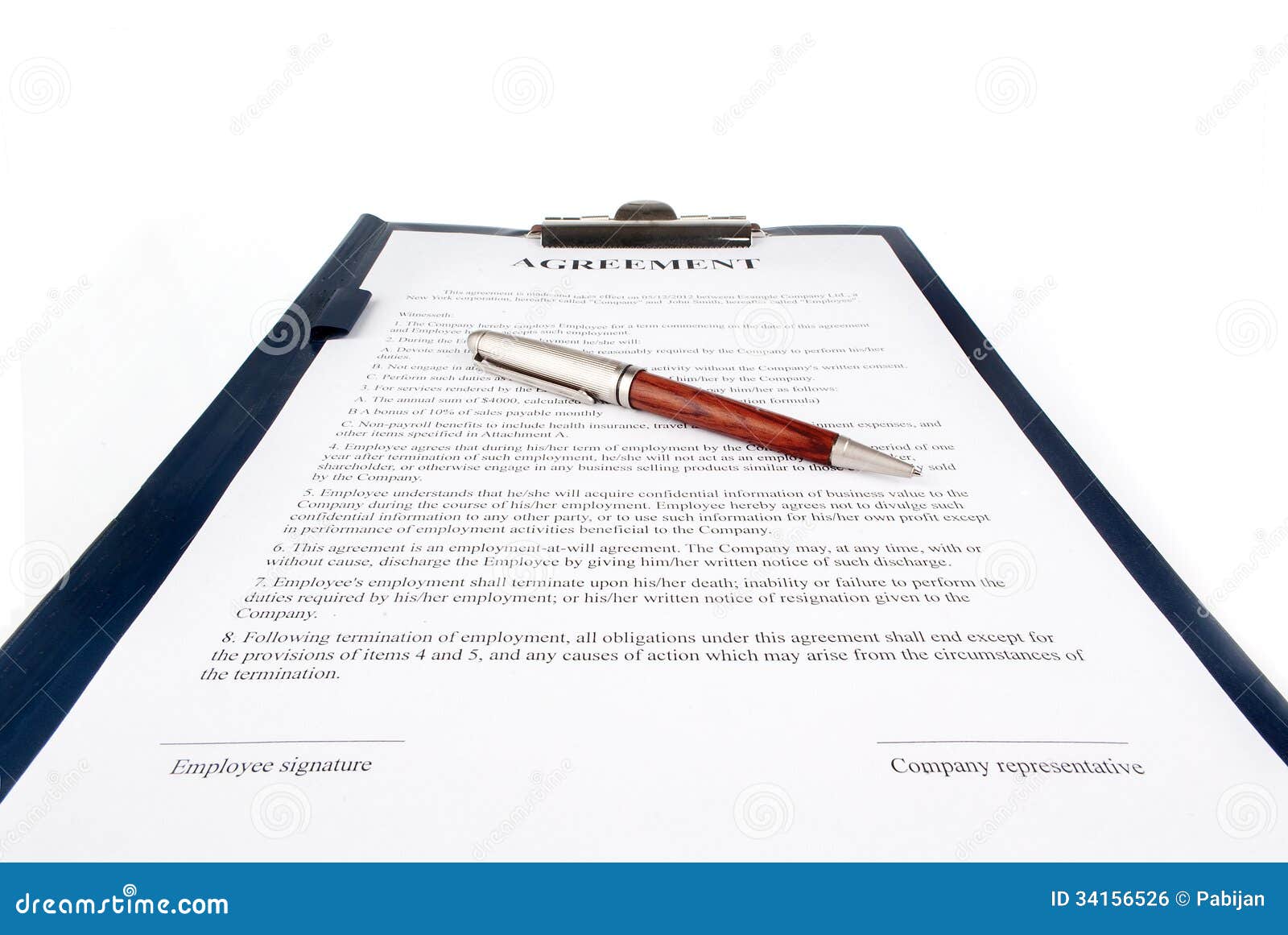 Singing the Contract (agreement) Stock Photo - Image of business ...