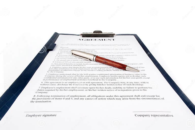 Singing the Contract (agreement) Stock Photo - Image of business ...