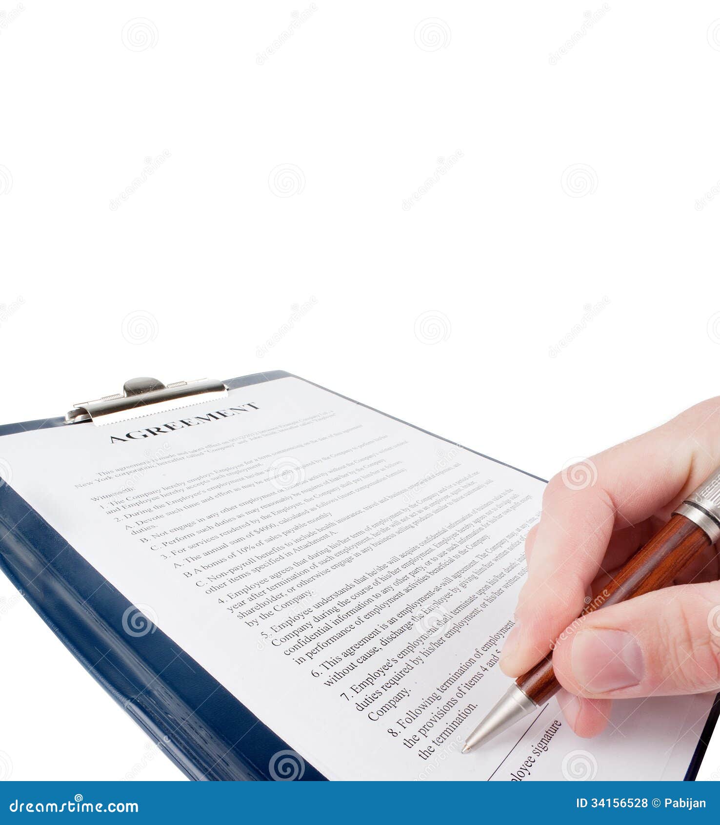 Singing the Contract (agreement) Stock Photo - Image of business, white ...