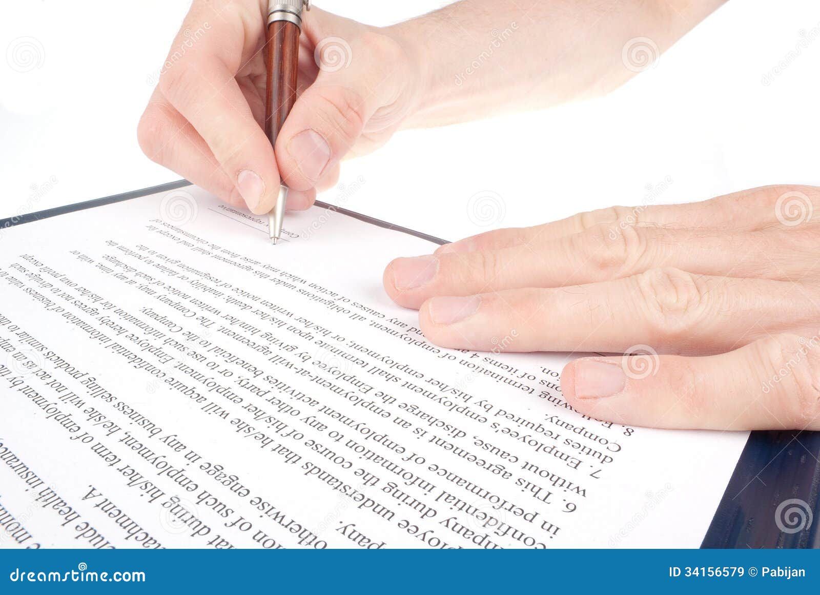 Singing the Contract (agreement) Stock Image - Image of paper ...