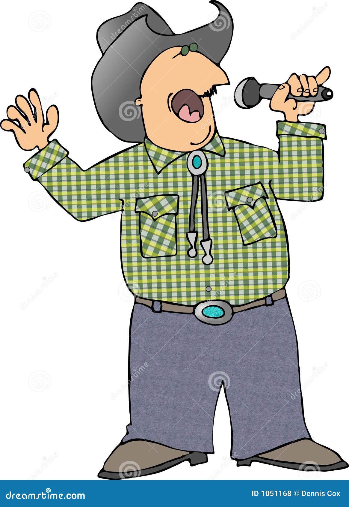 Singing cowboy stock illustration. Illustration of cartoon - 1051168