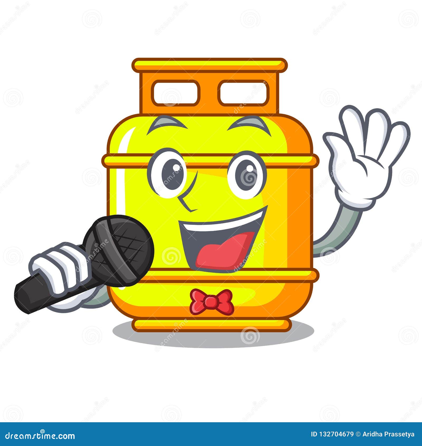 Singing Creative in Gas Cartoon Tank Container Stock Vector ...