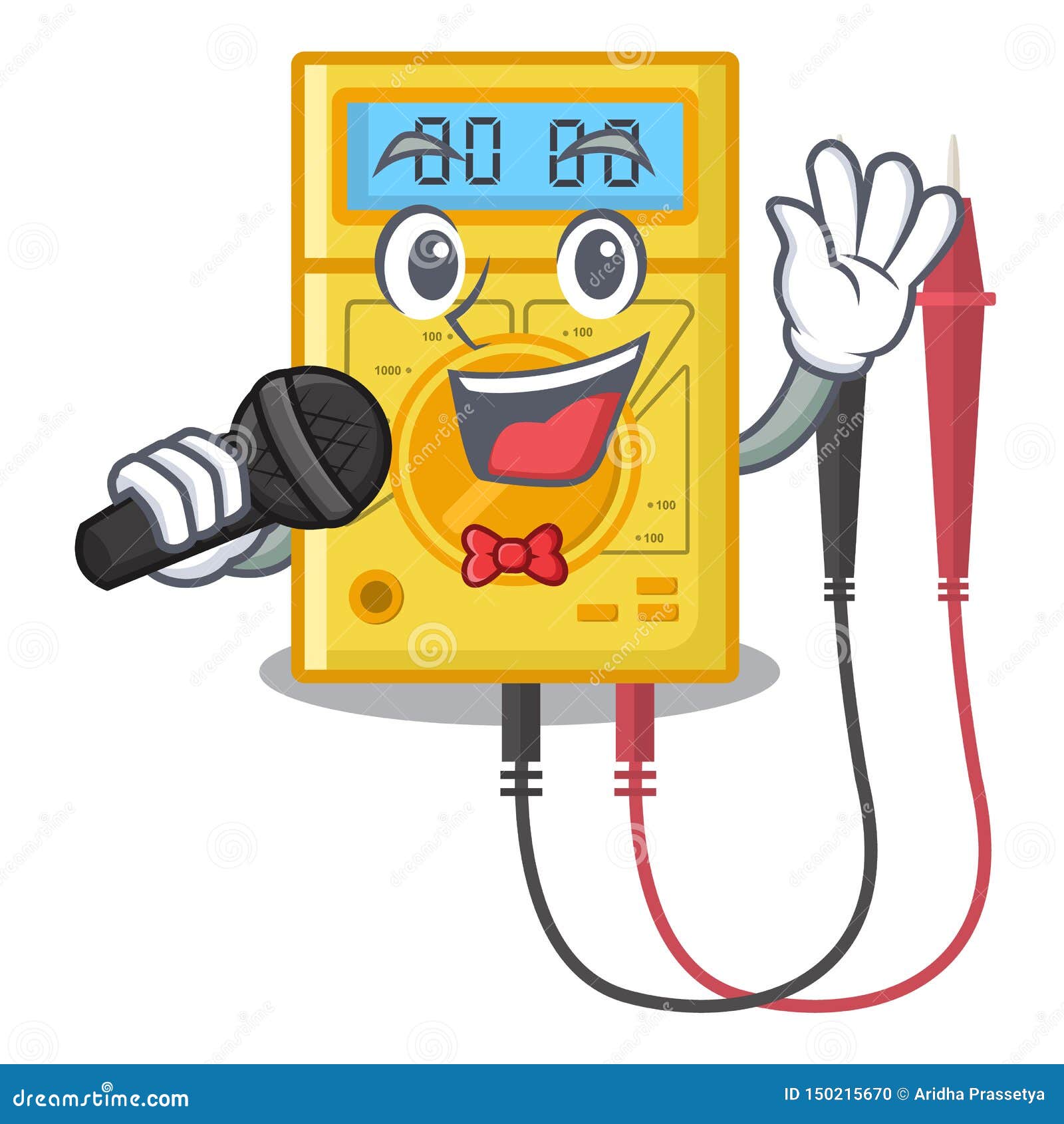 Singing Digital Multimeter Toys in Cartoon Shape Stock Vector ...