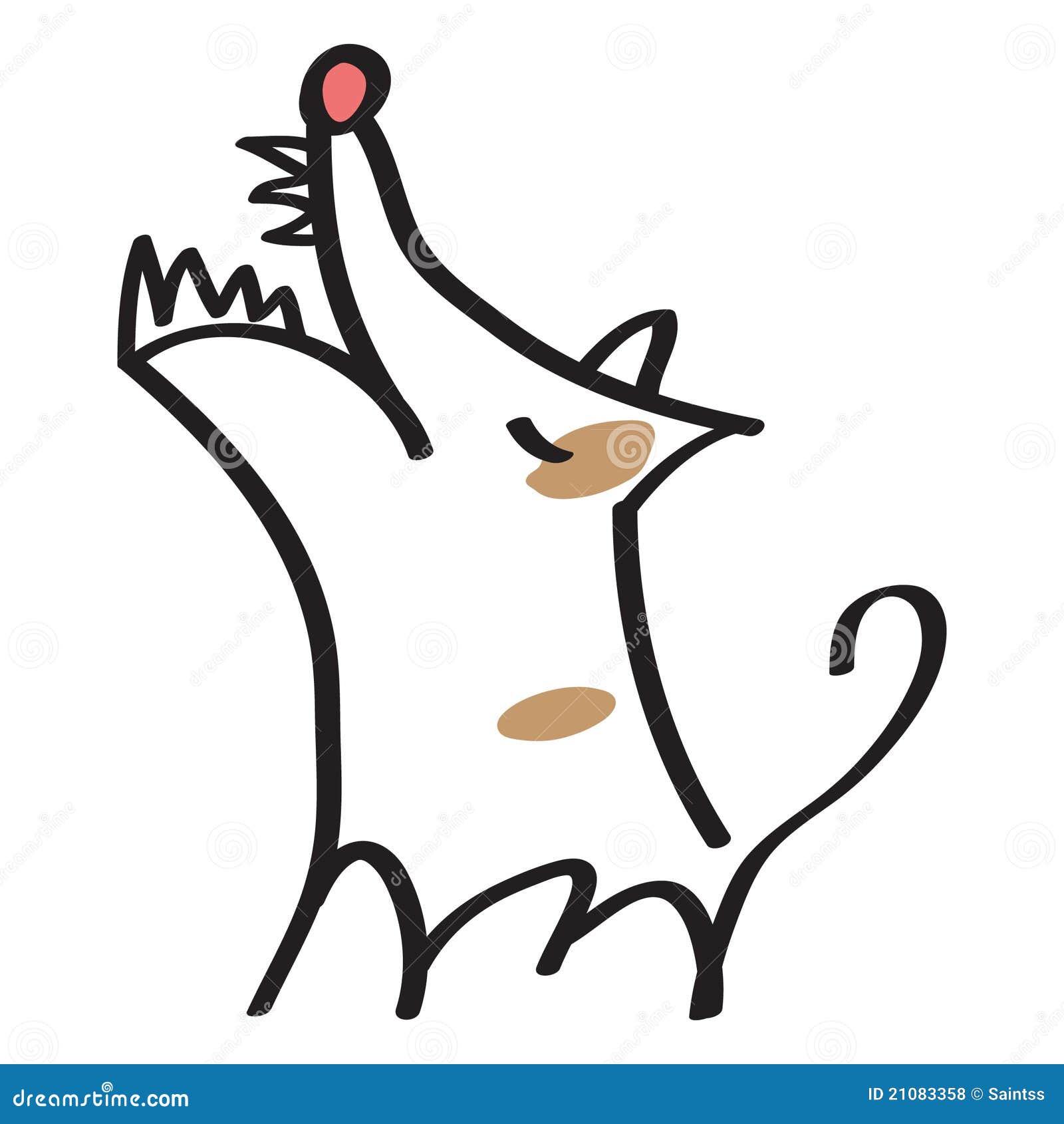 Singing dog stock vector. Illustration of song, pitbull - 21083358