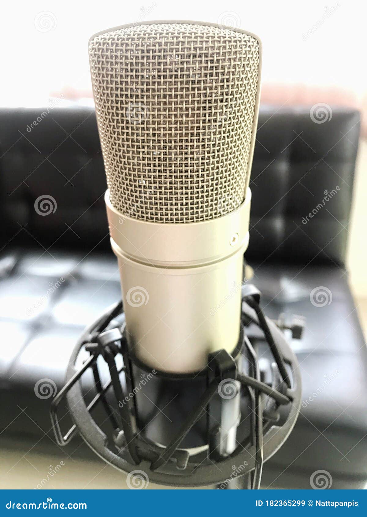 Condenser Microphone in Studio. Stock Image - Image of audio, record ...