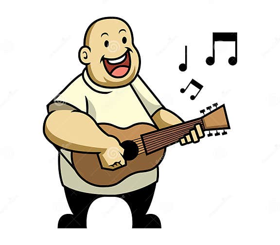 Singing Fat Kid stock vector. Illustration of overweight - 73252854