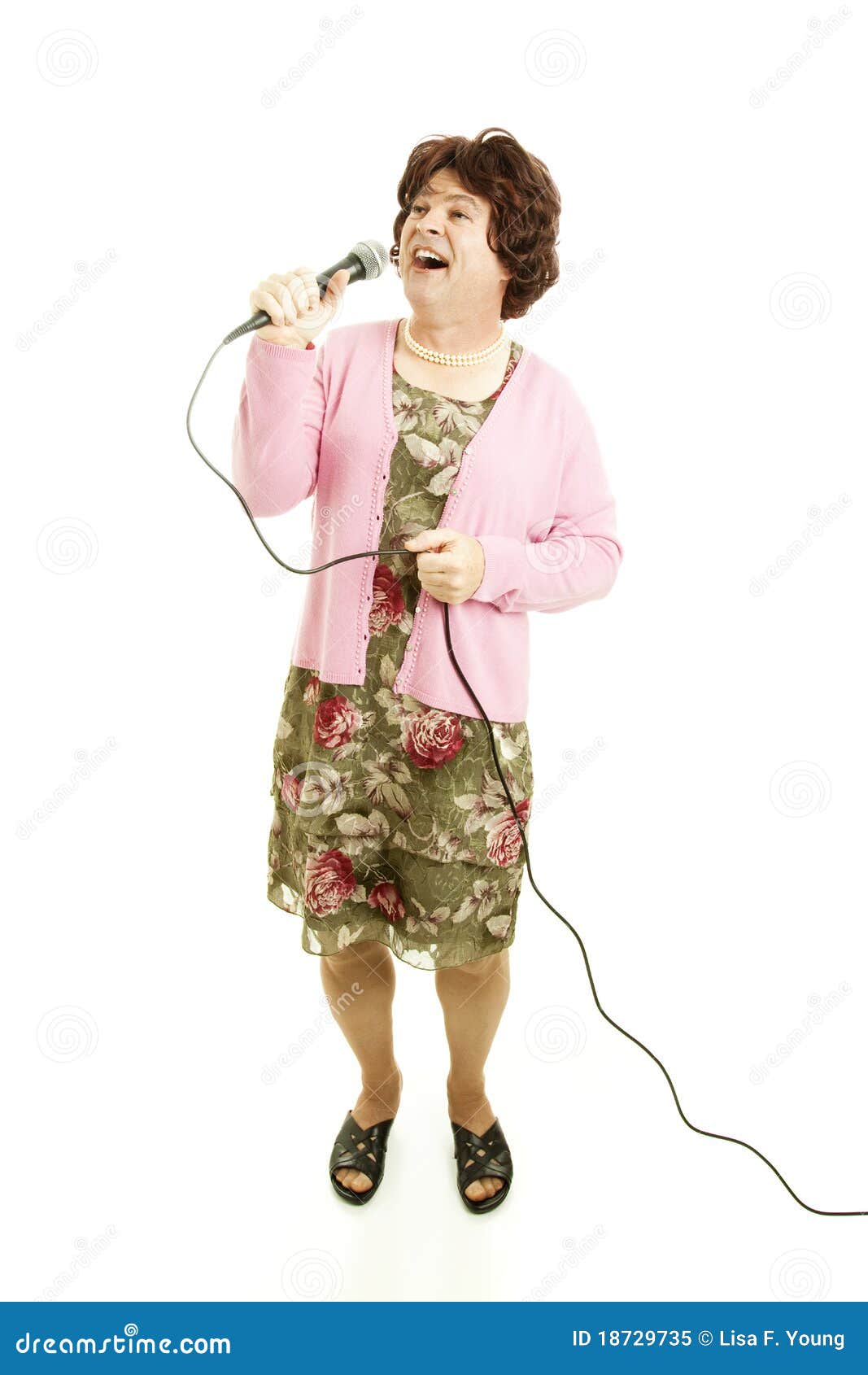 Singing Female Impersonator Royalty Free Stock Photo - Image: 18729735
