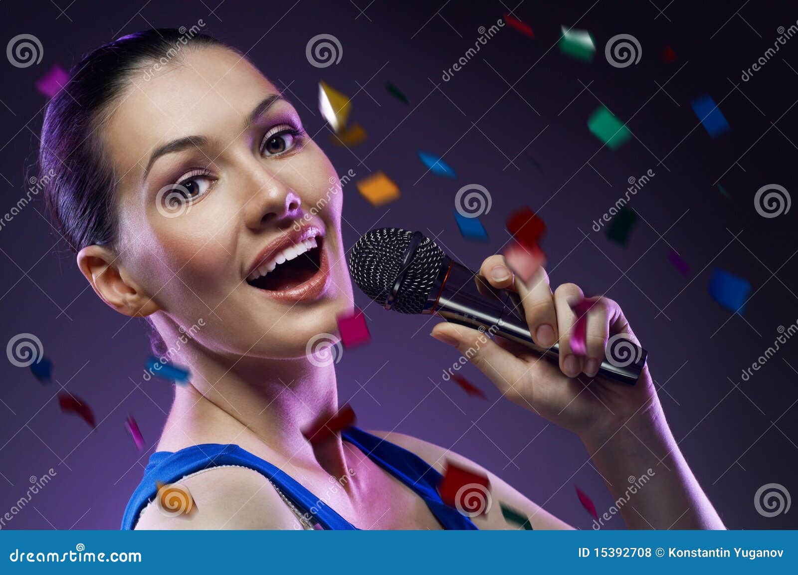 Singing girl stock photo. Image of people, face, performance - 15392708