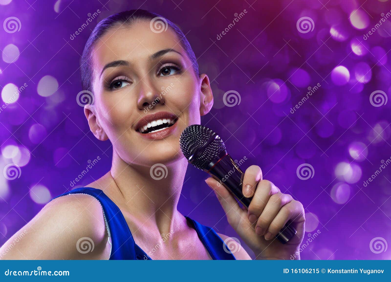 Singing girl stock image. Image of model, head, cheerful - 16106215