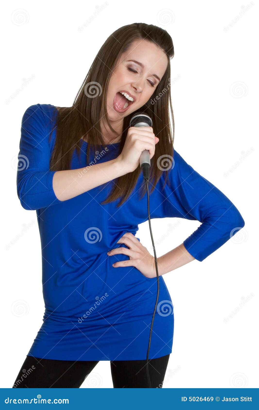 Singing Girl stock image. Image of white, teenage, sing - 5026469