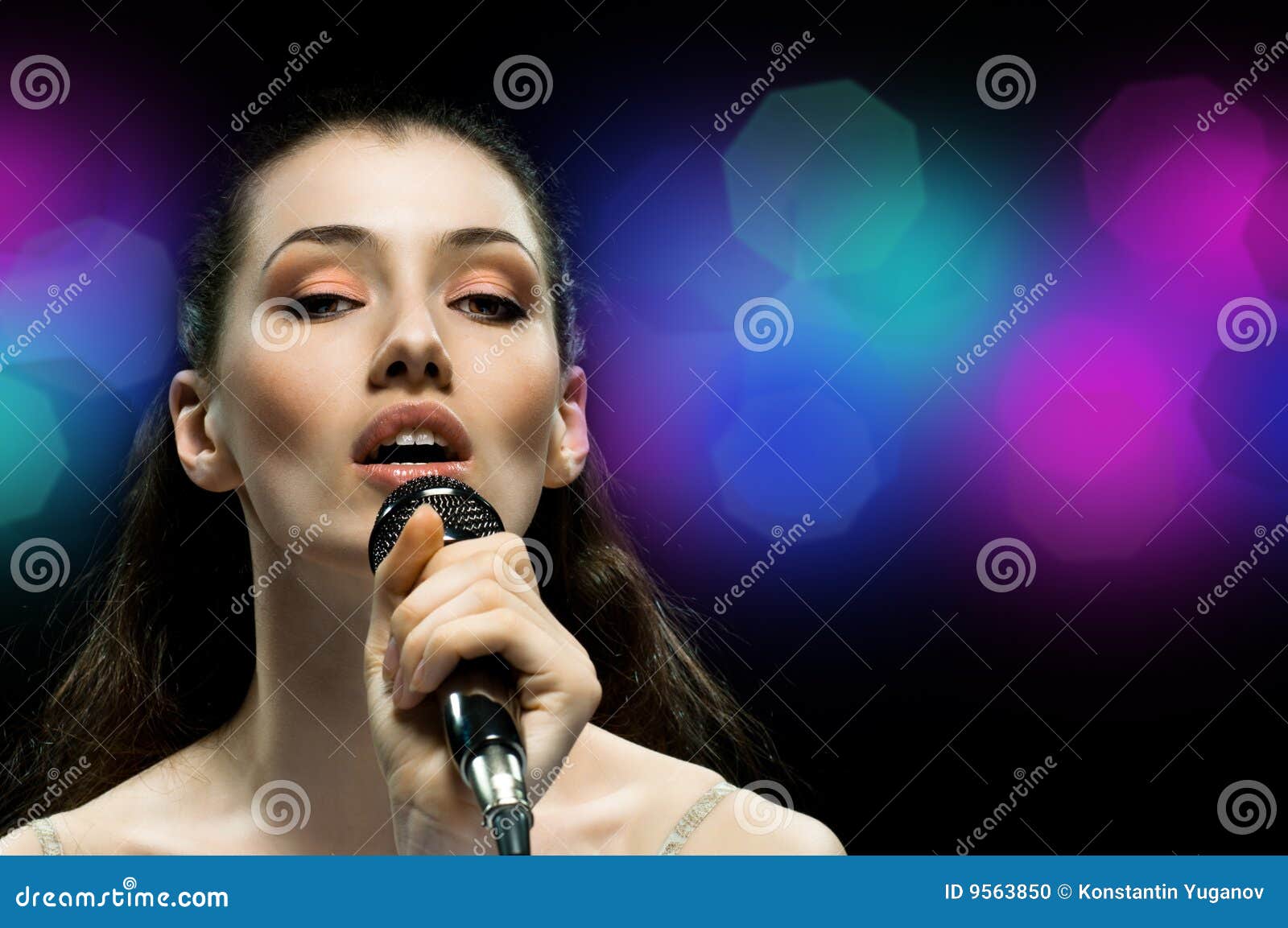 Singing girl stock photo. Image of female, performer, singer - 9563850