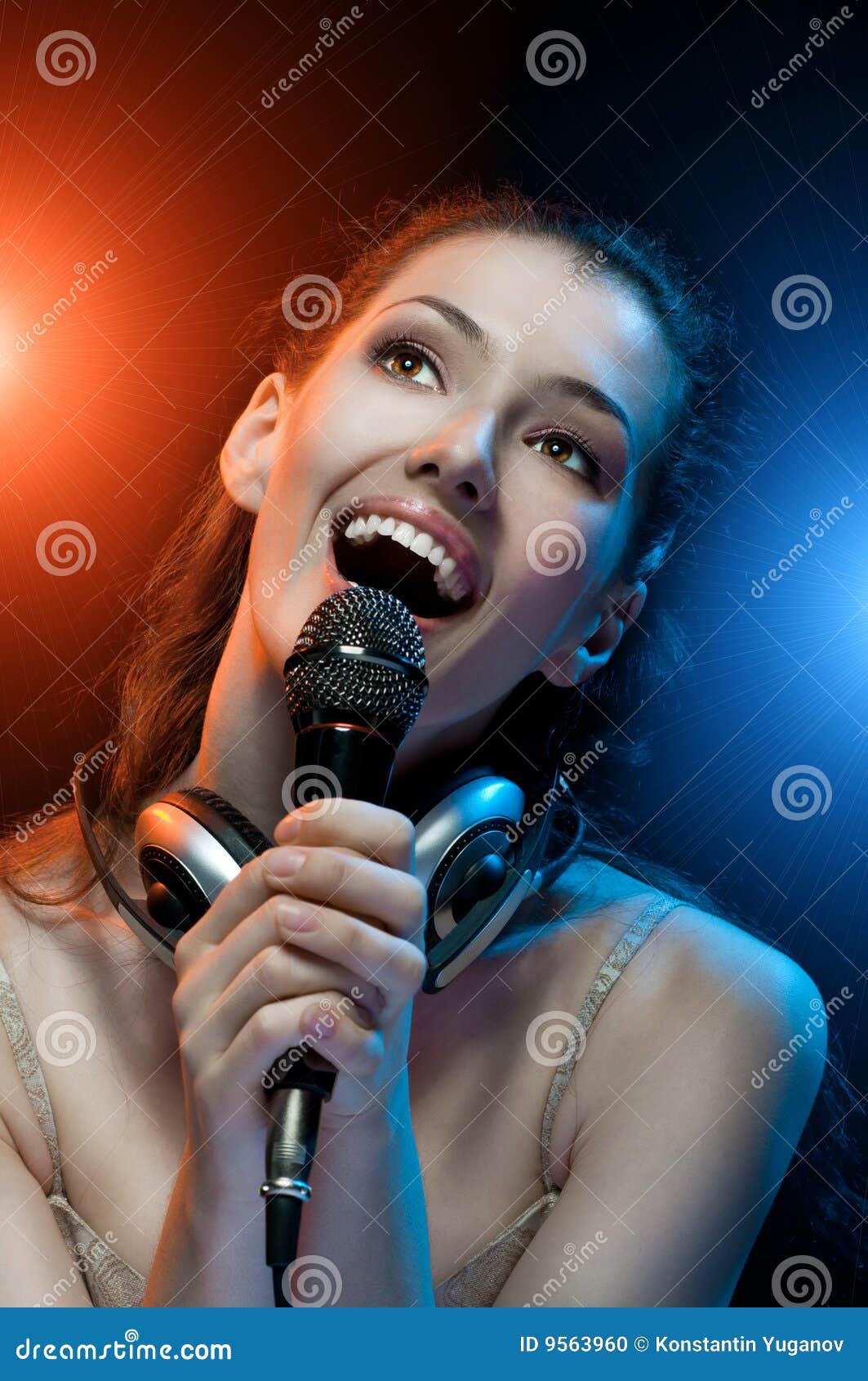 Singing girl stock photo. Image of singer, portrait, expression - 9563960