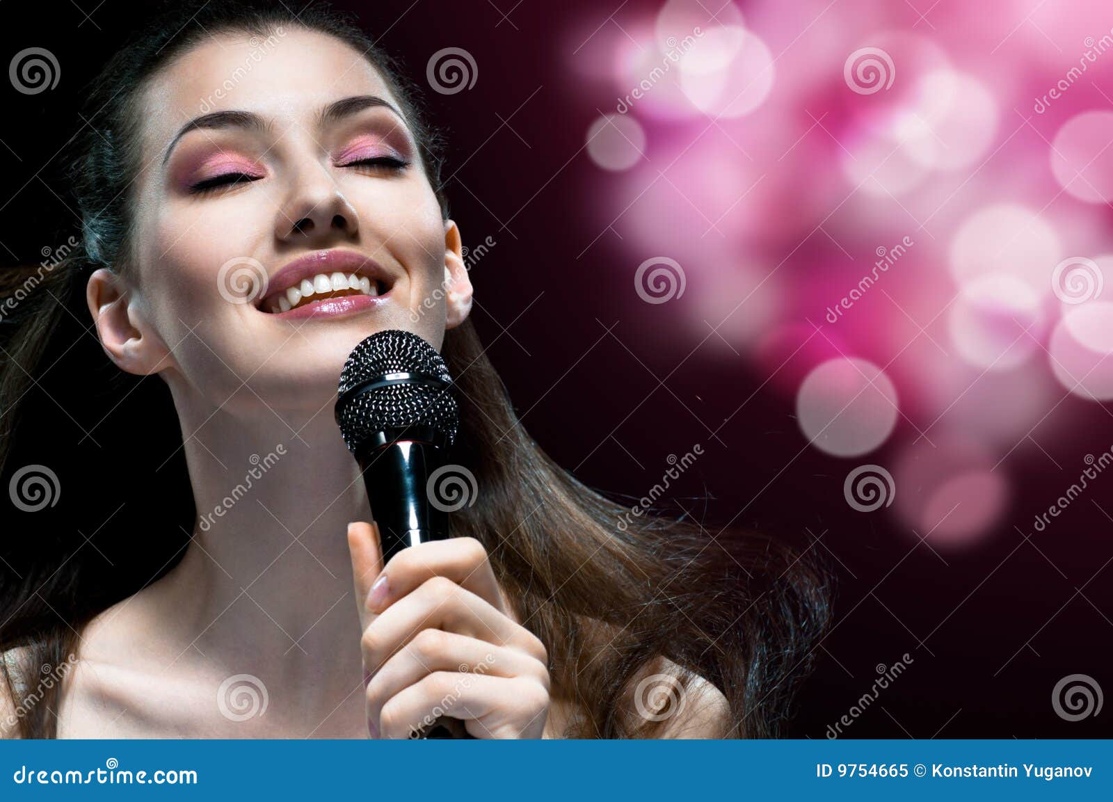 Singing girl stock image. Image of party, sound, music - 9754665