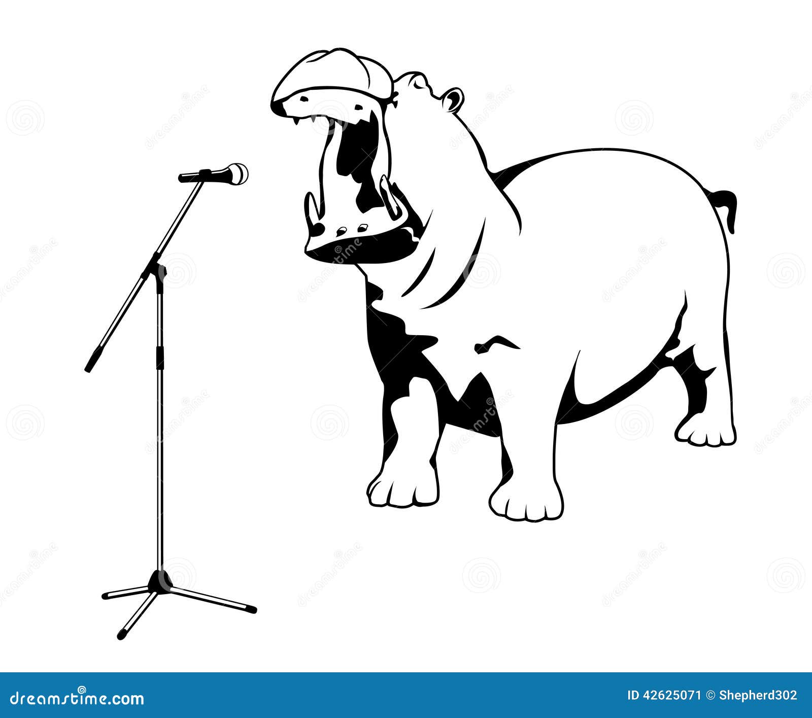 Singing Hippo Stock Illustrations – 36 Singing Hippo Stock ...
