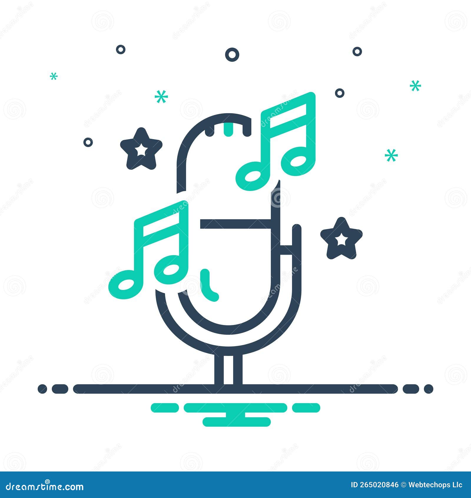 Mix Icon for Singing, Music and Song Stock Vector - Illustration of ...