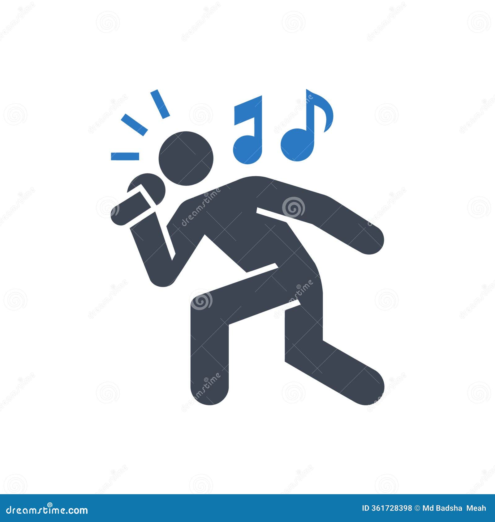 Singing Icon. Trendy Singing Logo Concept On White Background Fr ...