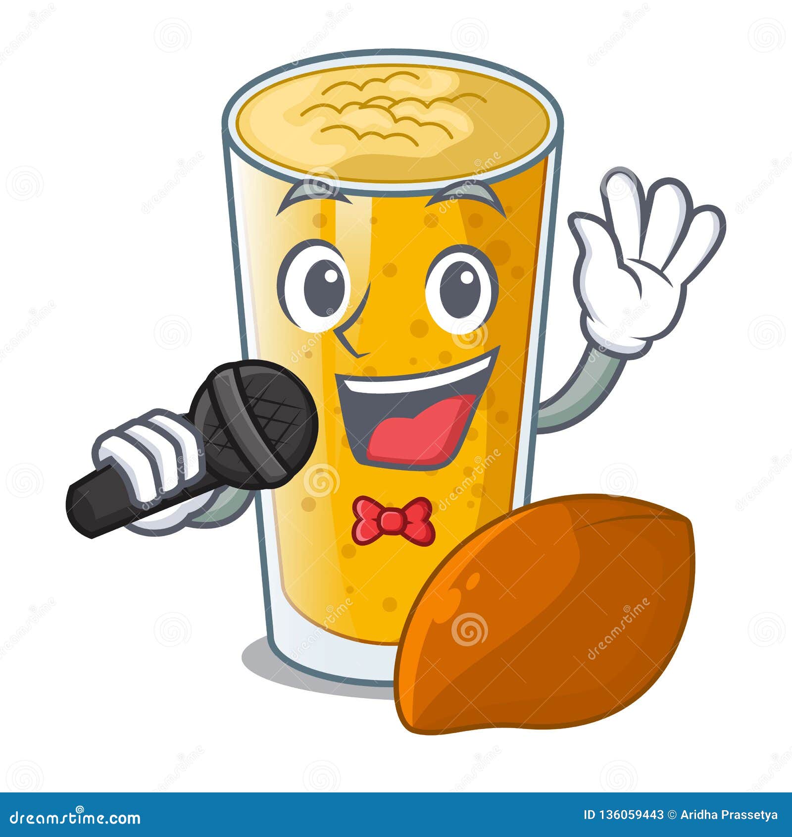 Singing Lassi Mango on the Mascot Table Stock Vector - Illustration of ...