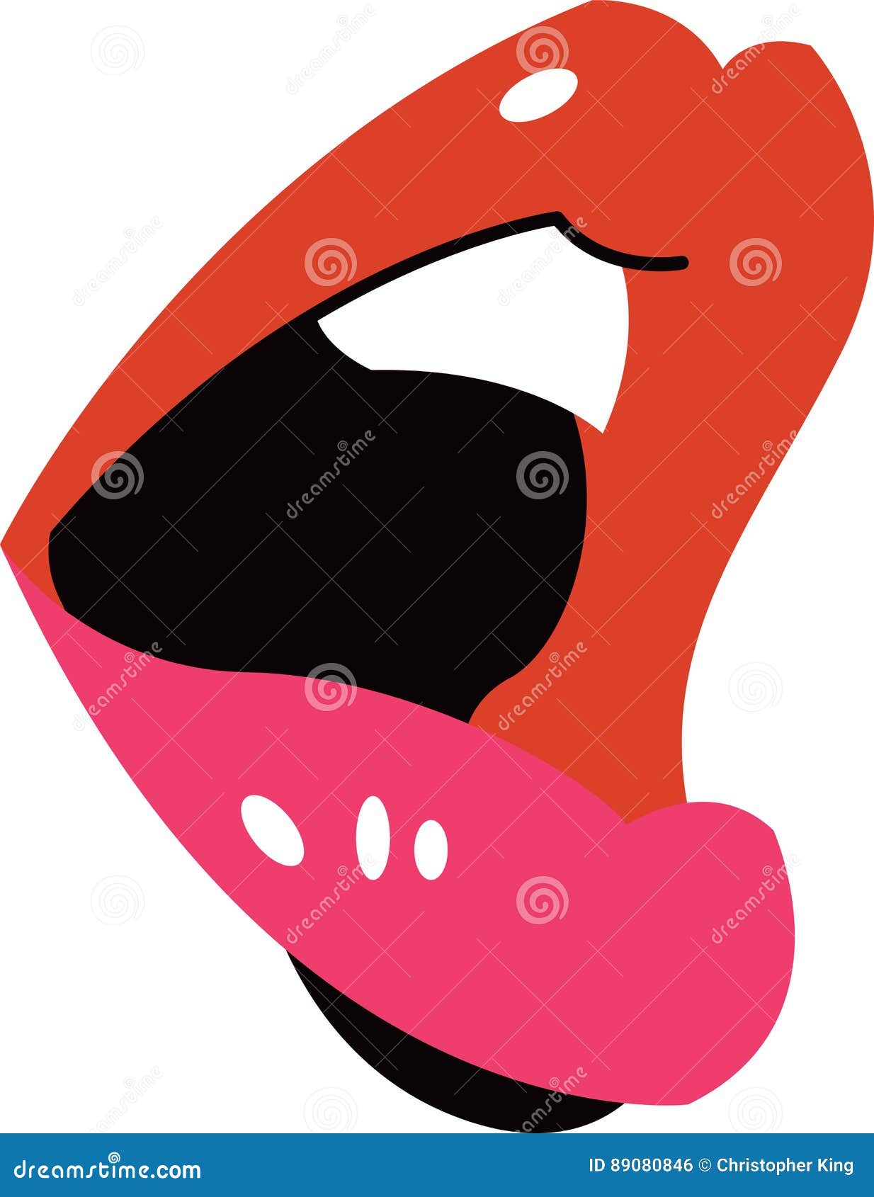 Singing Lips stock vector. Illustration of singing, vector - 89080846