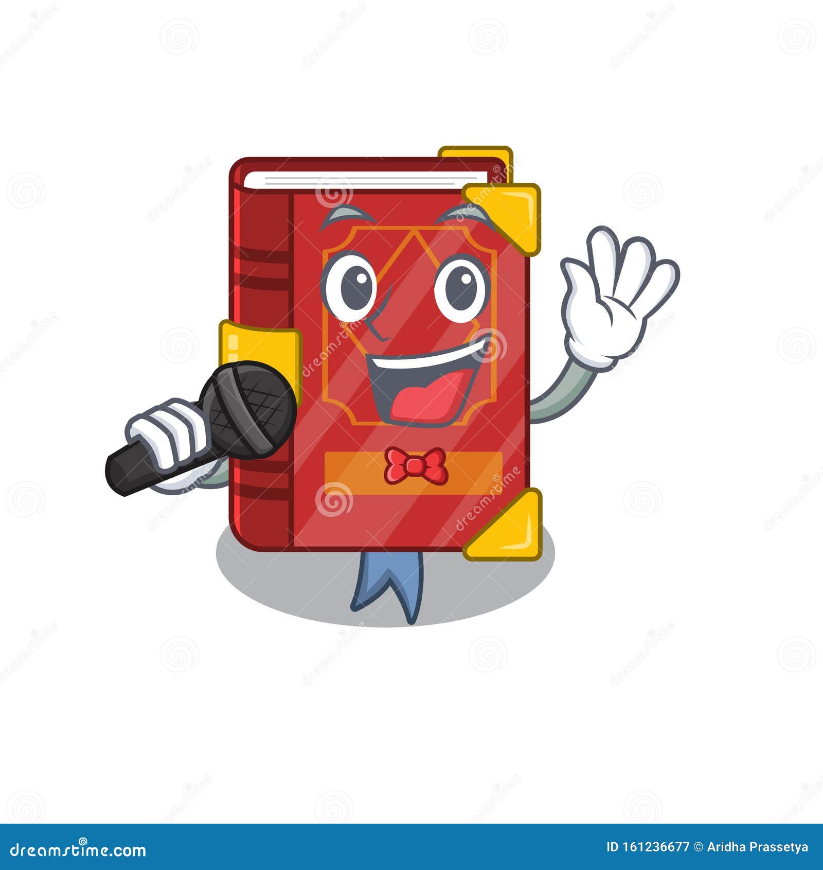 Singing Magic Spell Book Isolated in Character Stock Vector ...