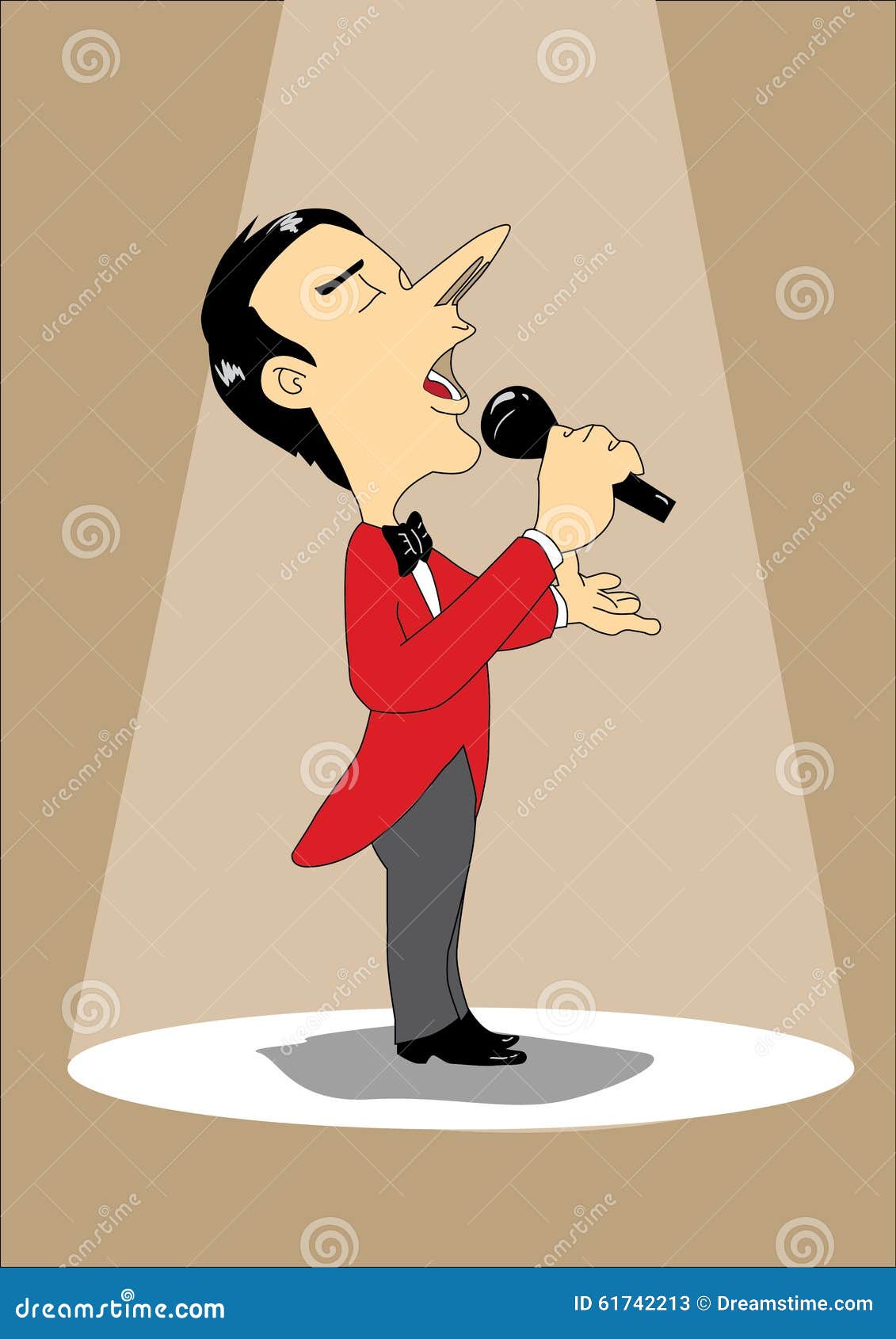 Singing Man stock illustration. Illustration of service - 61742213