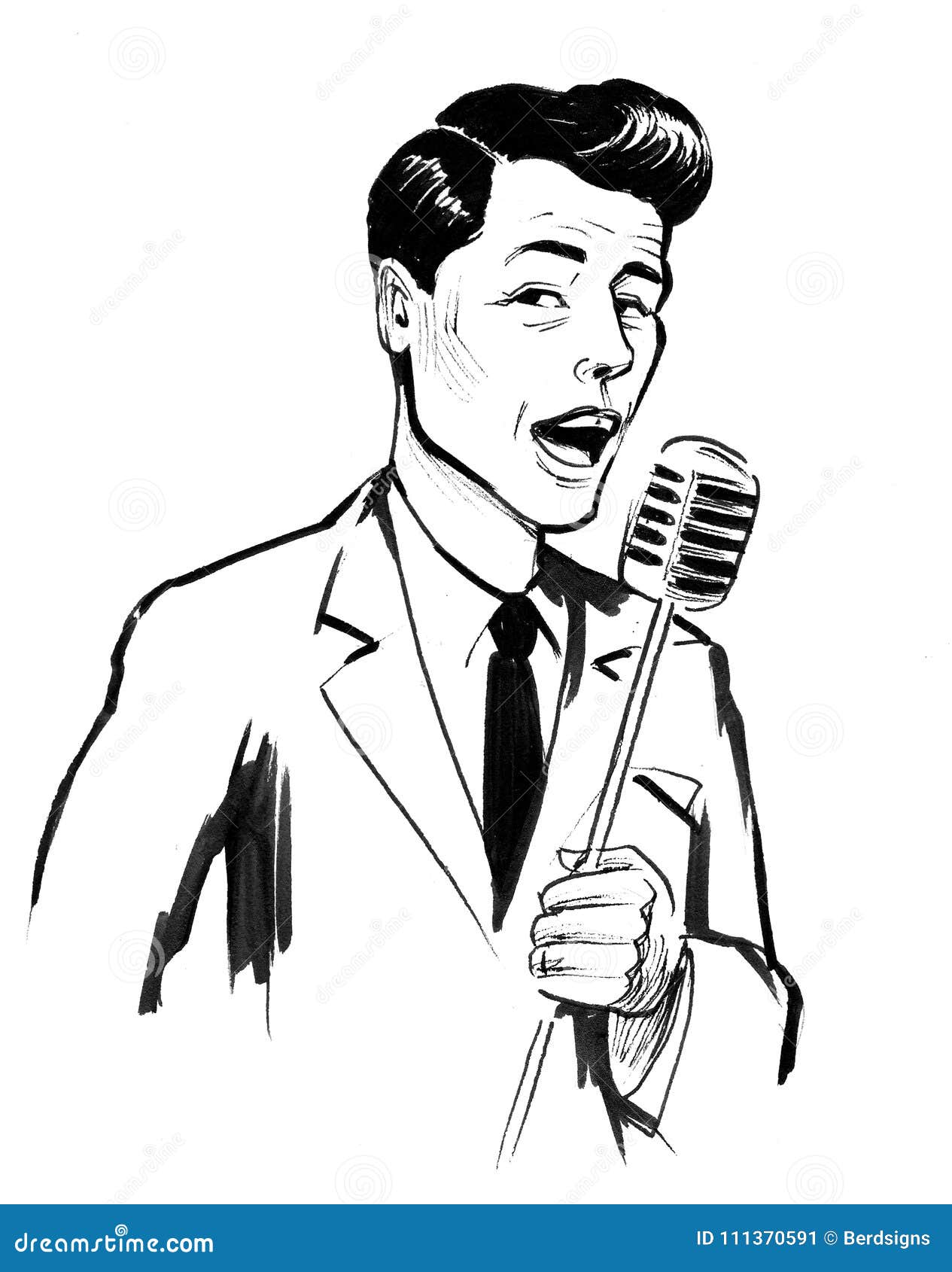 Singing man stock illustration. Illustration of sing - 111370591