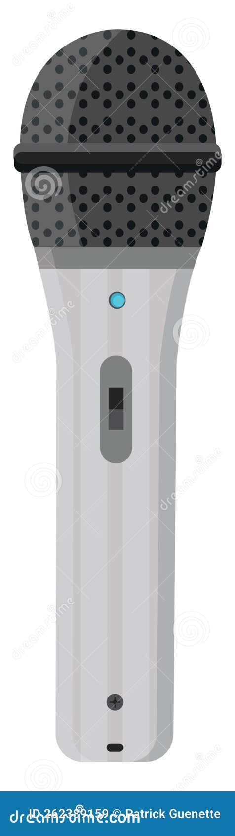 Singing microphone, icon stock vector. Illustration of karaoke - 262389159