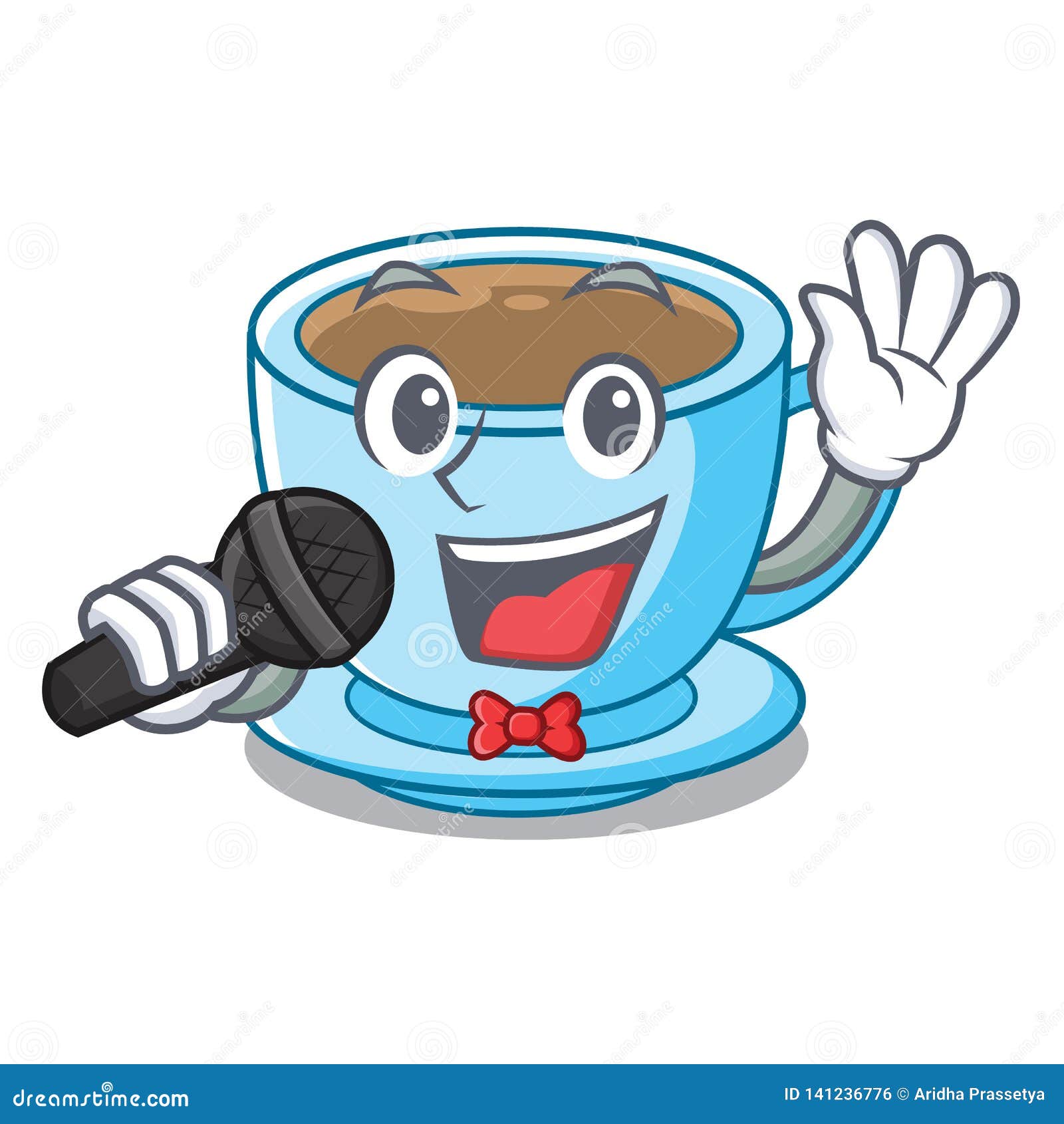 Singing Milk Tea in Character the Shape Stock Vector - Illustration of ...
