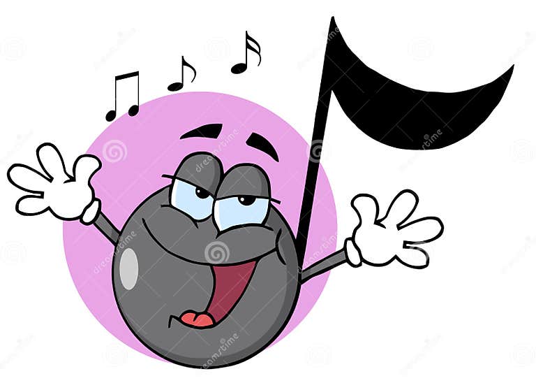 Singing music note stock vector. Illustration of illustrate - 17428605