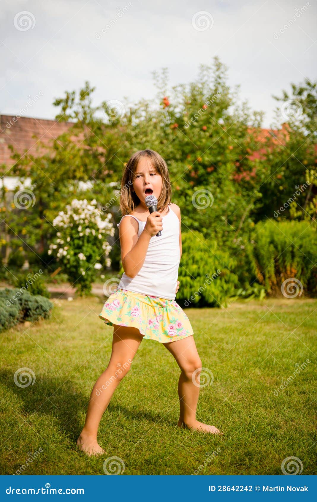 Singing is my joy stock photo. Image of cute, enjoying - 28642242