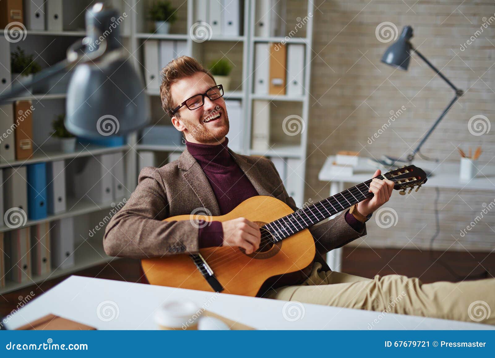 Singing in office stock image. Image of caucasian, singing - 67679721